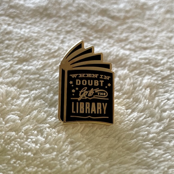 Out of Print | Jewelry | When In Doubt Go To The Library Pin | Poshmark